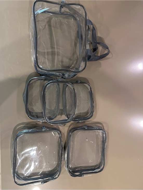 Storage & Organization | Clear Travel Packing Cubes Set With Gray Trim ...